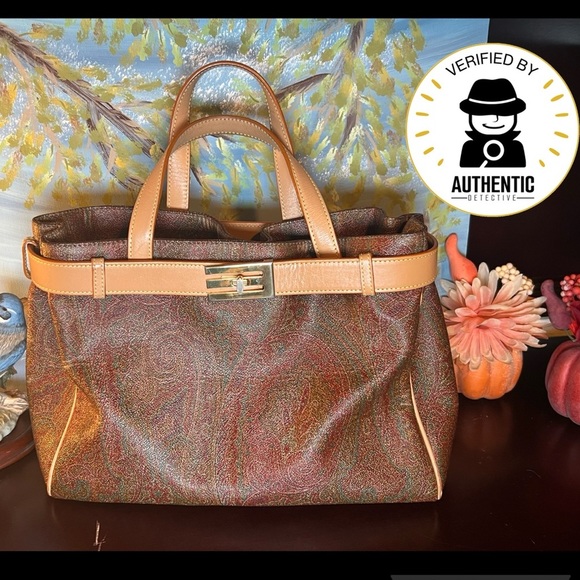 Etro | Bags | Etro Authentic Vintage Paisley Kelly Bag Satchel Twist ...